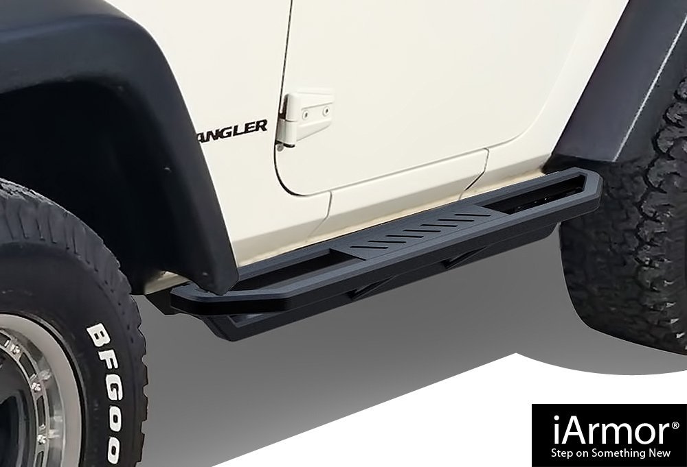 AMS Jeep Off-Road Side Steps Armor Custom Fit 2007-2018 Jeep Wrangler ...